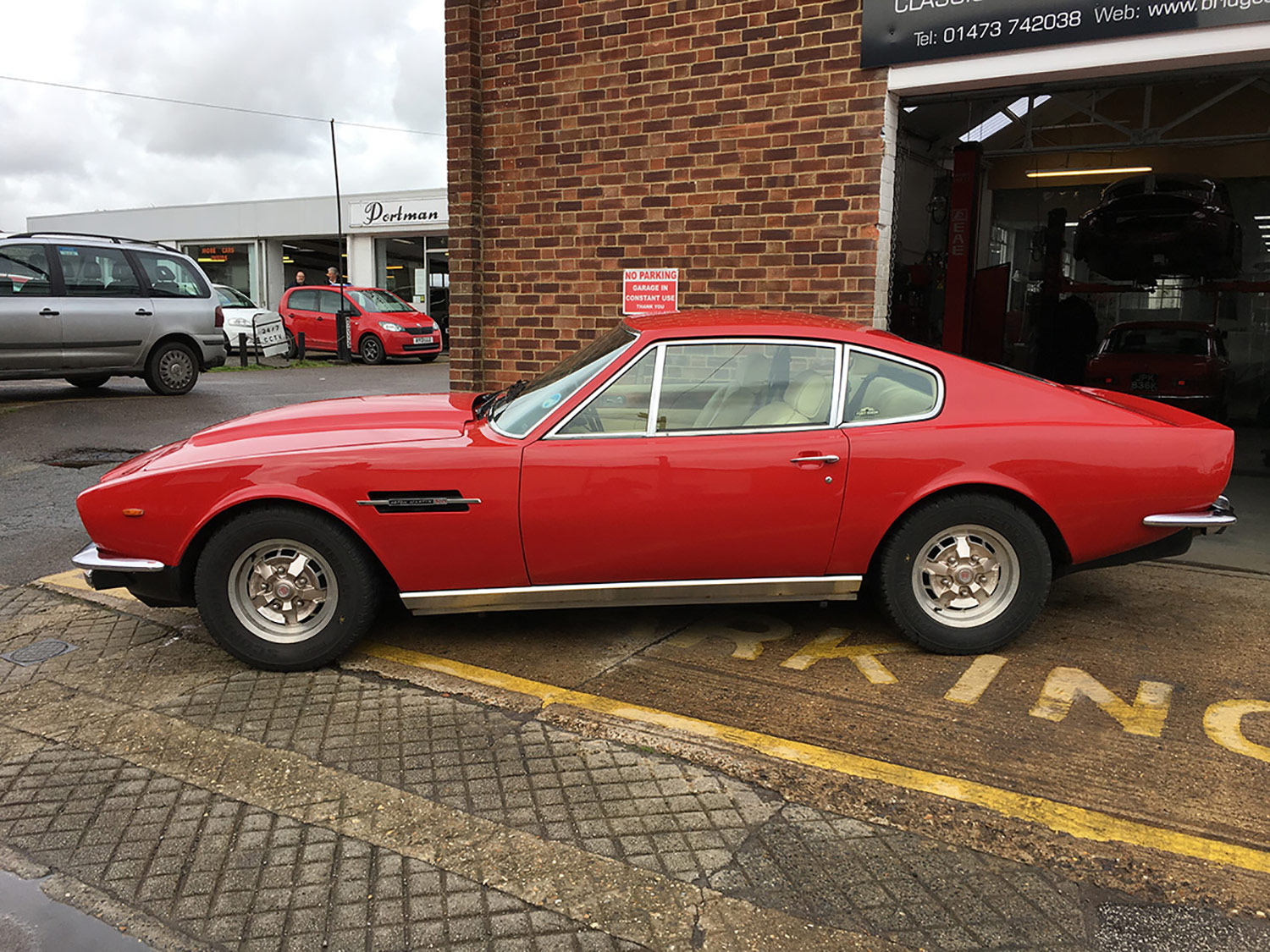 Aston Martin AMV8 arriving at Bridge Classic Cars - Bridge Classic Cars