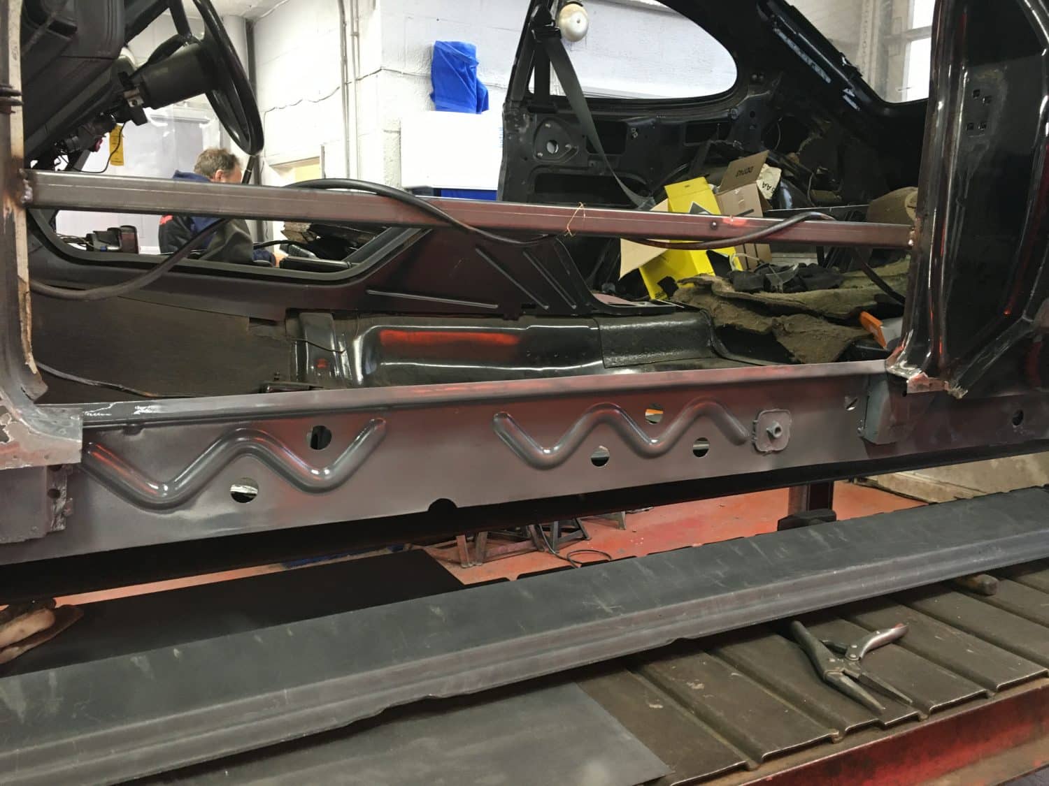 Fitting up the Capri's new sills - Bridge Classic Cars