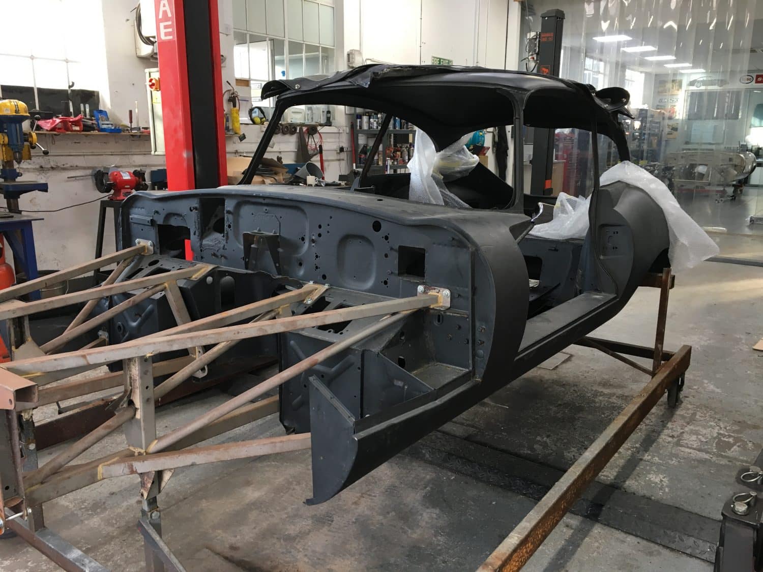 Welding up the racing car - Bridge Classic Cars