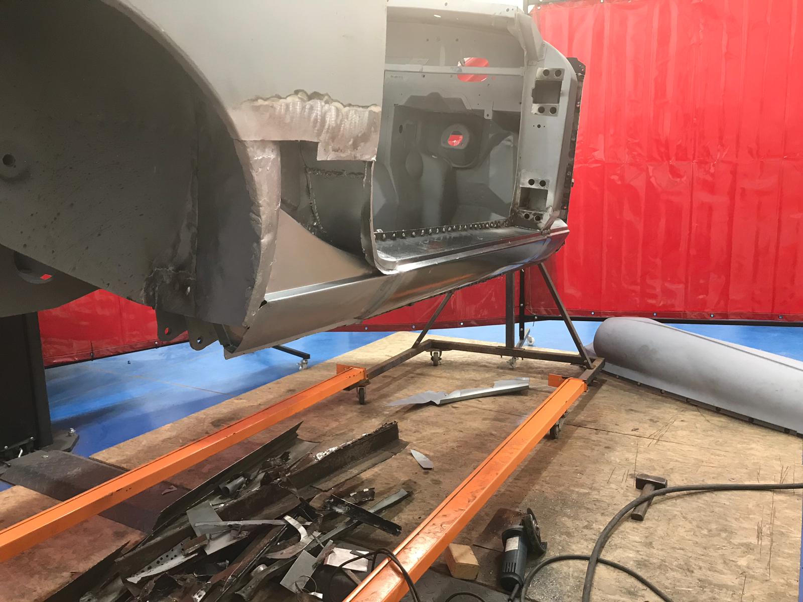 1975 MG B Bodywork nearing completion - Bridge Classic Cars