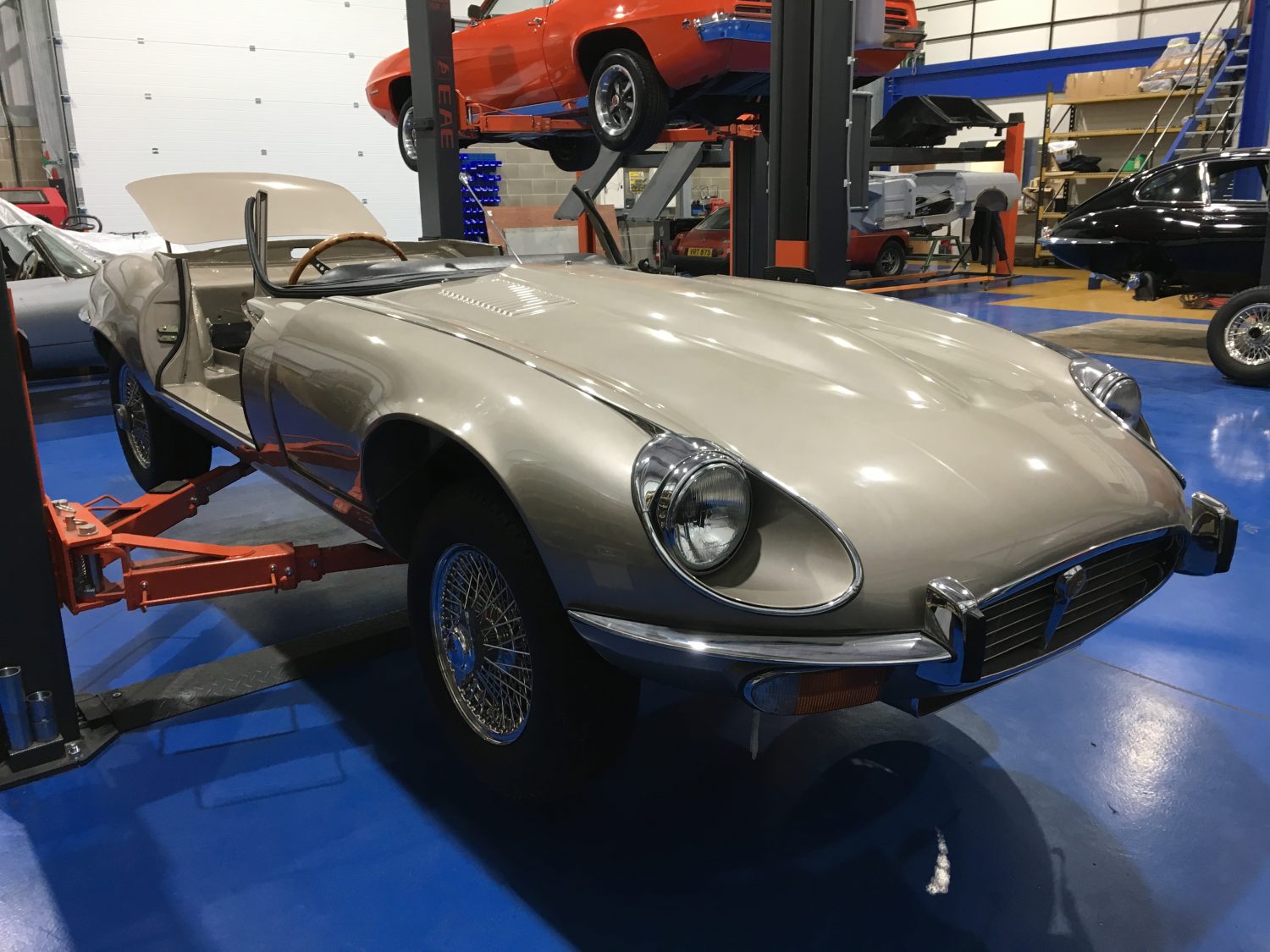 Our 1971 Jaguar E-Type, now with bonnet. - Bridge Classic Cars