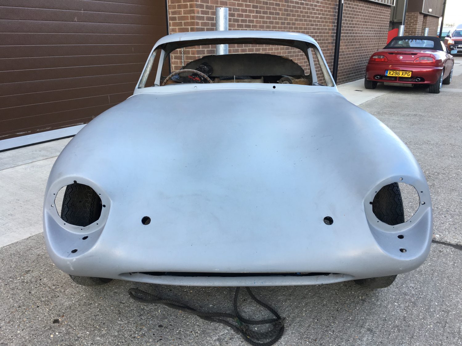 TVR Grantura bodyshell arrives at Bridge Classic Cars - Bridge Classic Cars