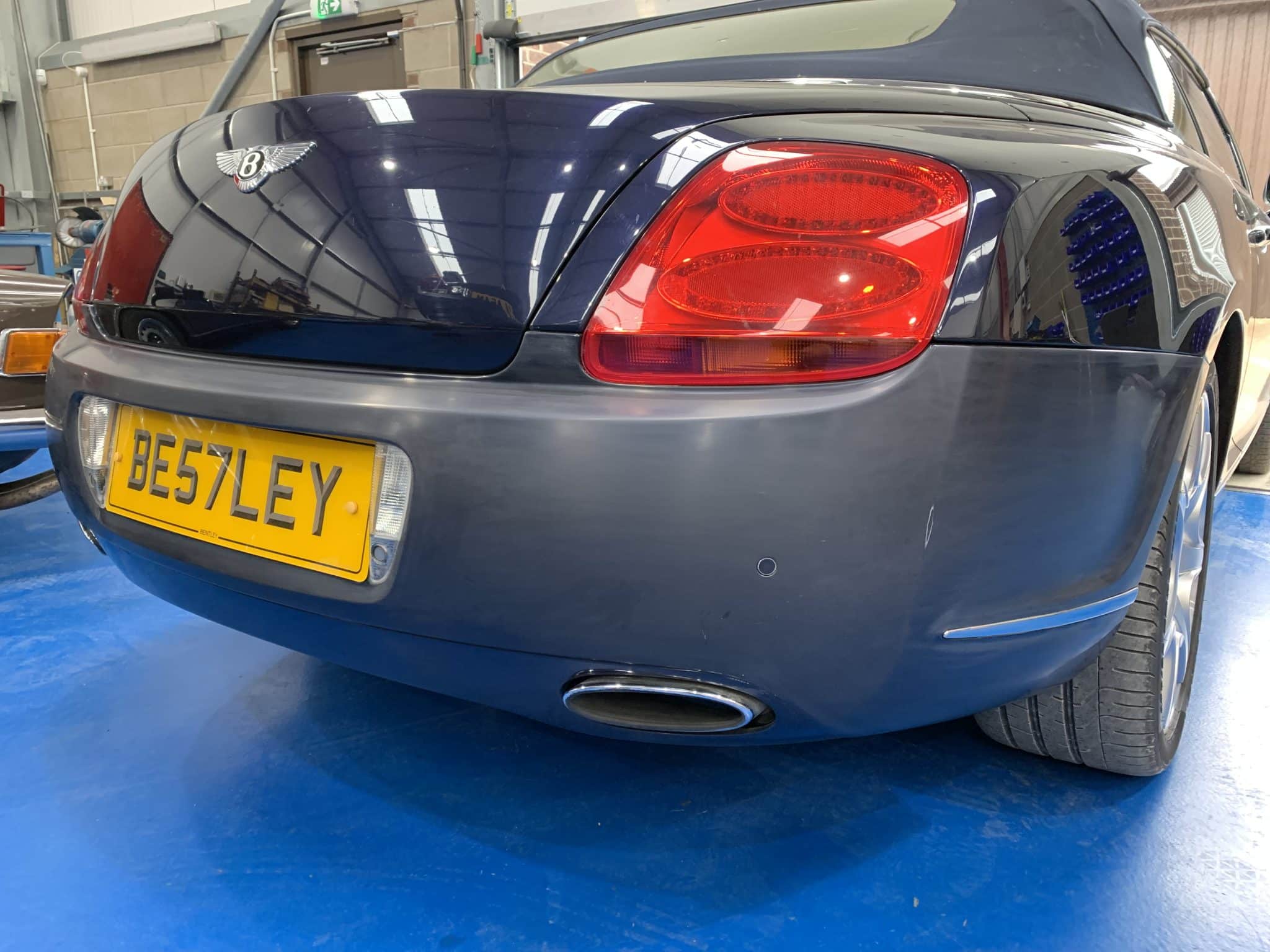 Painting the Bentley rear end - Bridge Classic Cars