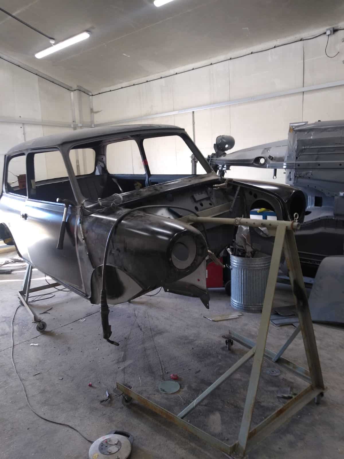 Progress is being made on our 1996 Mini body shell - Bridge Classic Cars