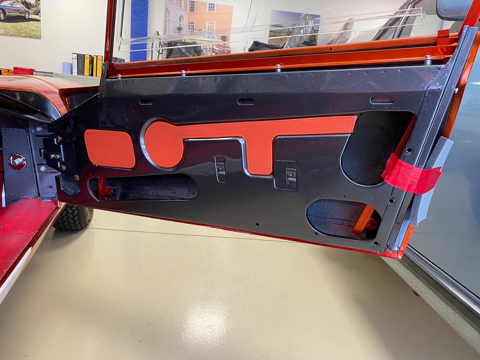 Racing Jaguar E-Type: Custom Door Inlays - Bridge Classic Cars : Bridge ...